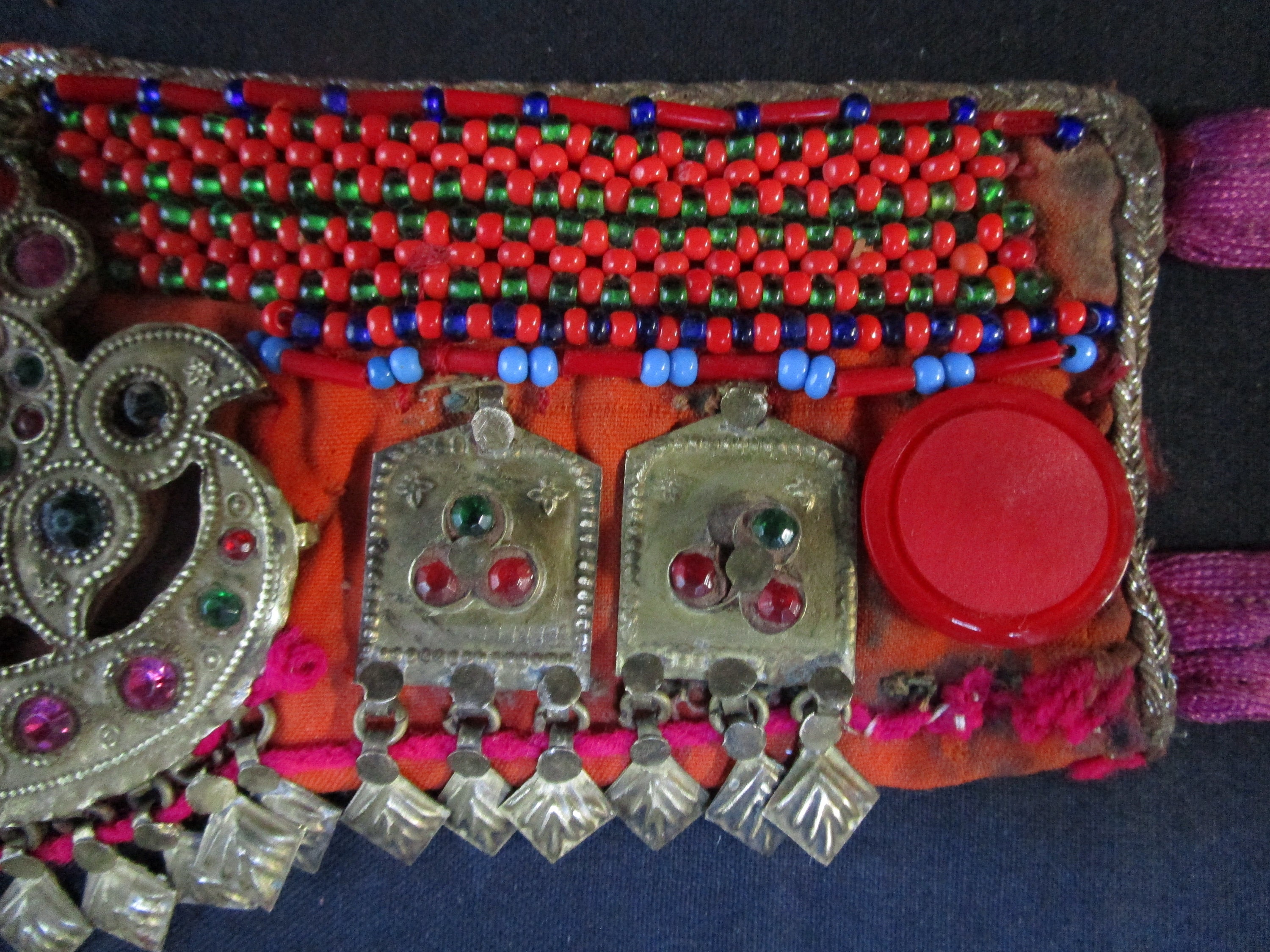Afghan Kuchi Traditional Tribal Vintage Kuchi Unusual Boho Red Beaded ...