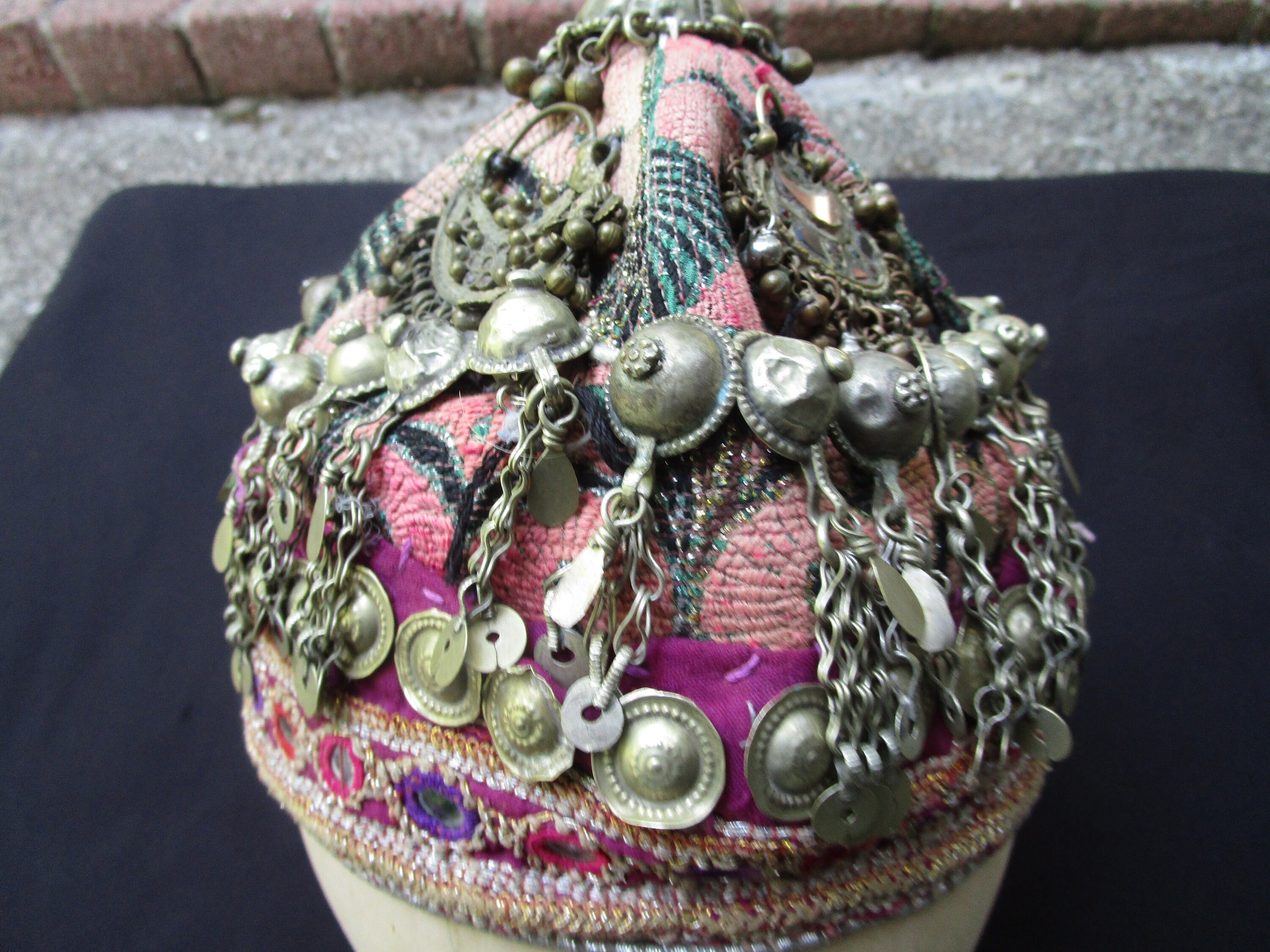 Afghan Turkman Tribal Traditional Decorated Ethnic Vintage Costume Hat ...