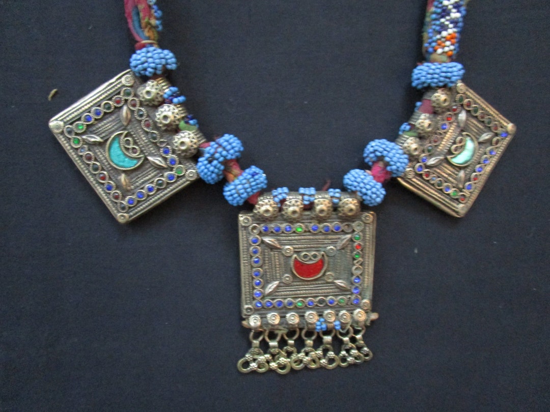 Kuchi Afghan Vintage Tribal Prayer Box Necklace #252 FREE Shipping in ...
