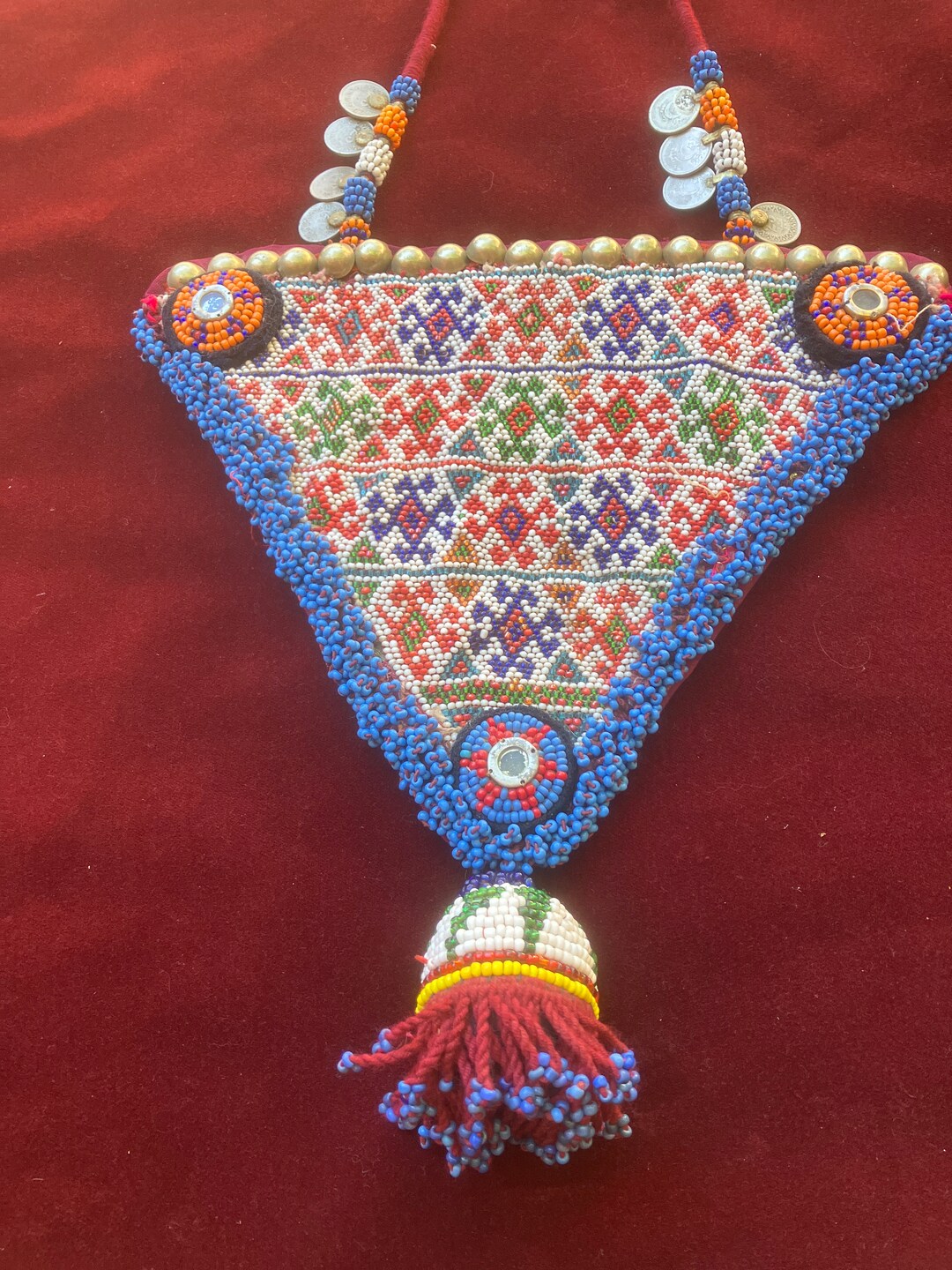 Vintage Kuchi Tribal Bead Necklace: Afghan Wall Decor - Etsy