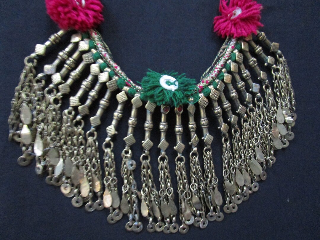 Kuchi Afghan Tribal Necklace: Boho Chain Dangle, Brass Metal - Etsy