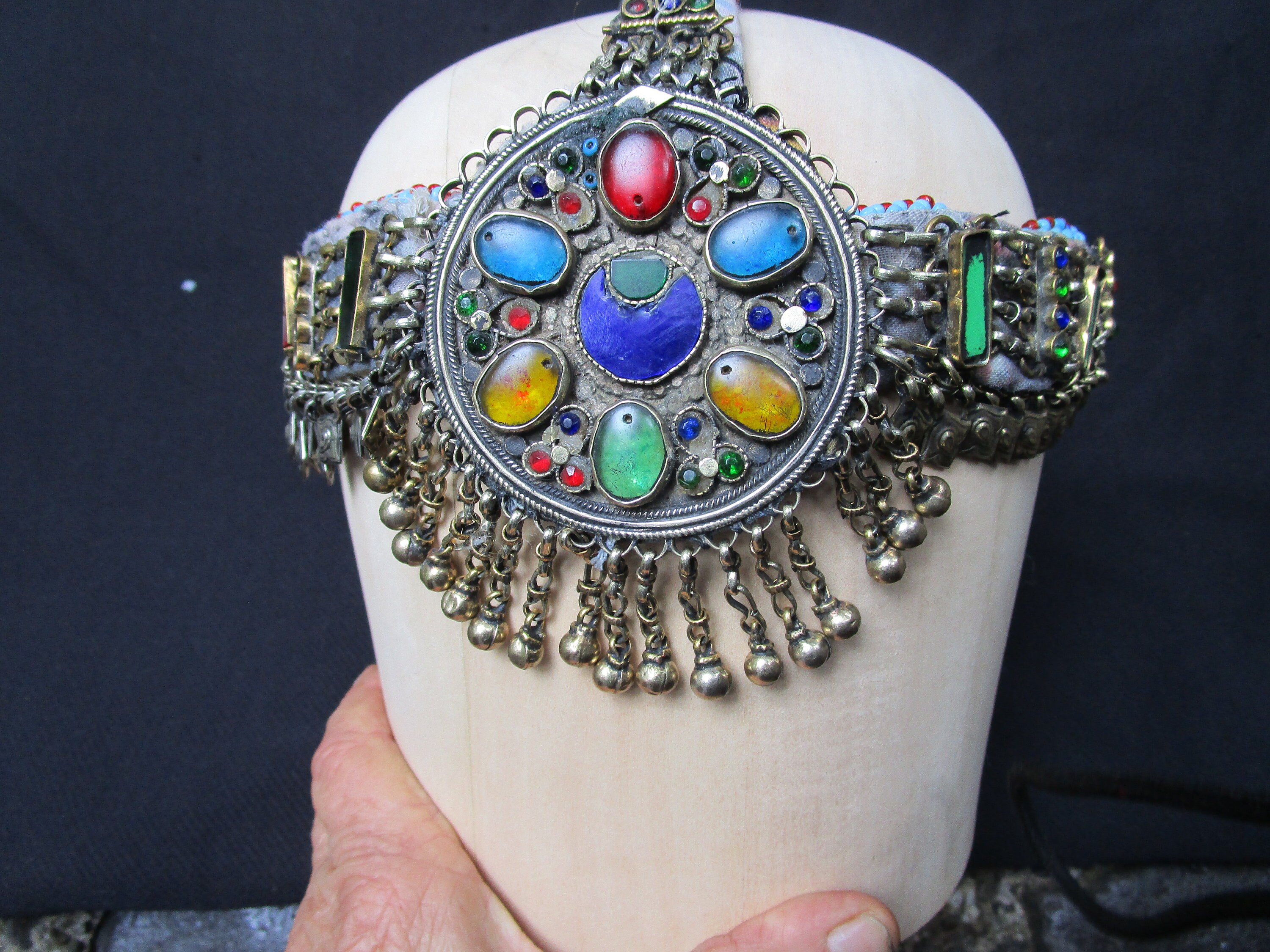 Afghan Kuchi Traditional Vintage Ethnic Tribal Costume Dance Head Piece ...