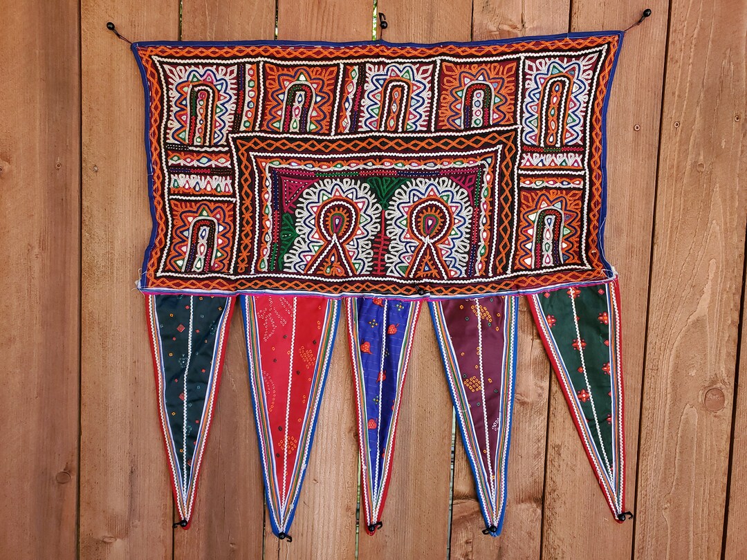 Rabari Gujarati Toran Vintage Banjara Indian Decor Valence SALE # 198 ...