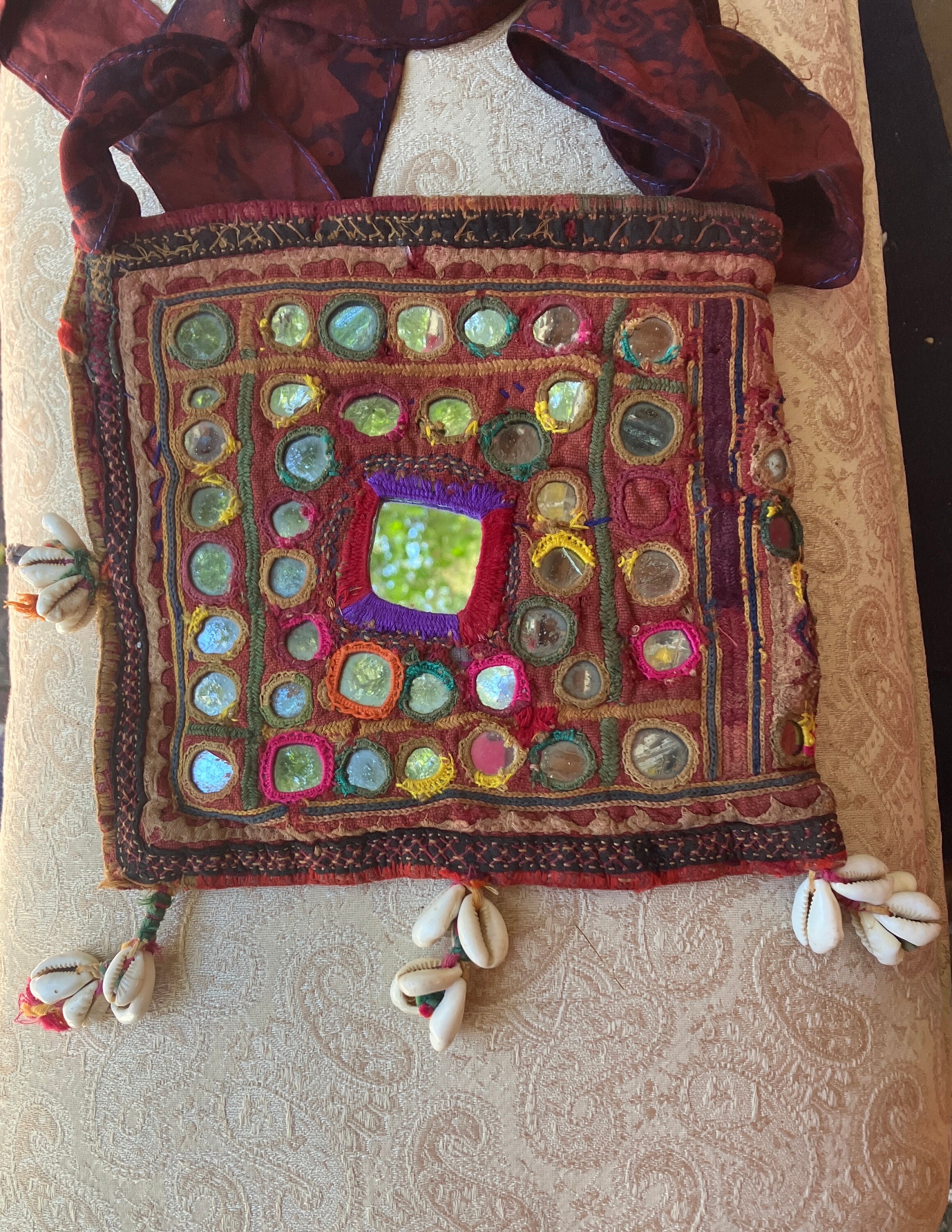 Banjara Indian Vintage Tribal Shaman Mirrored Shell Bag 296. SALE FREE ...