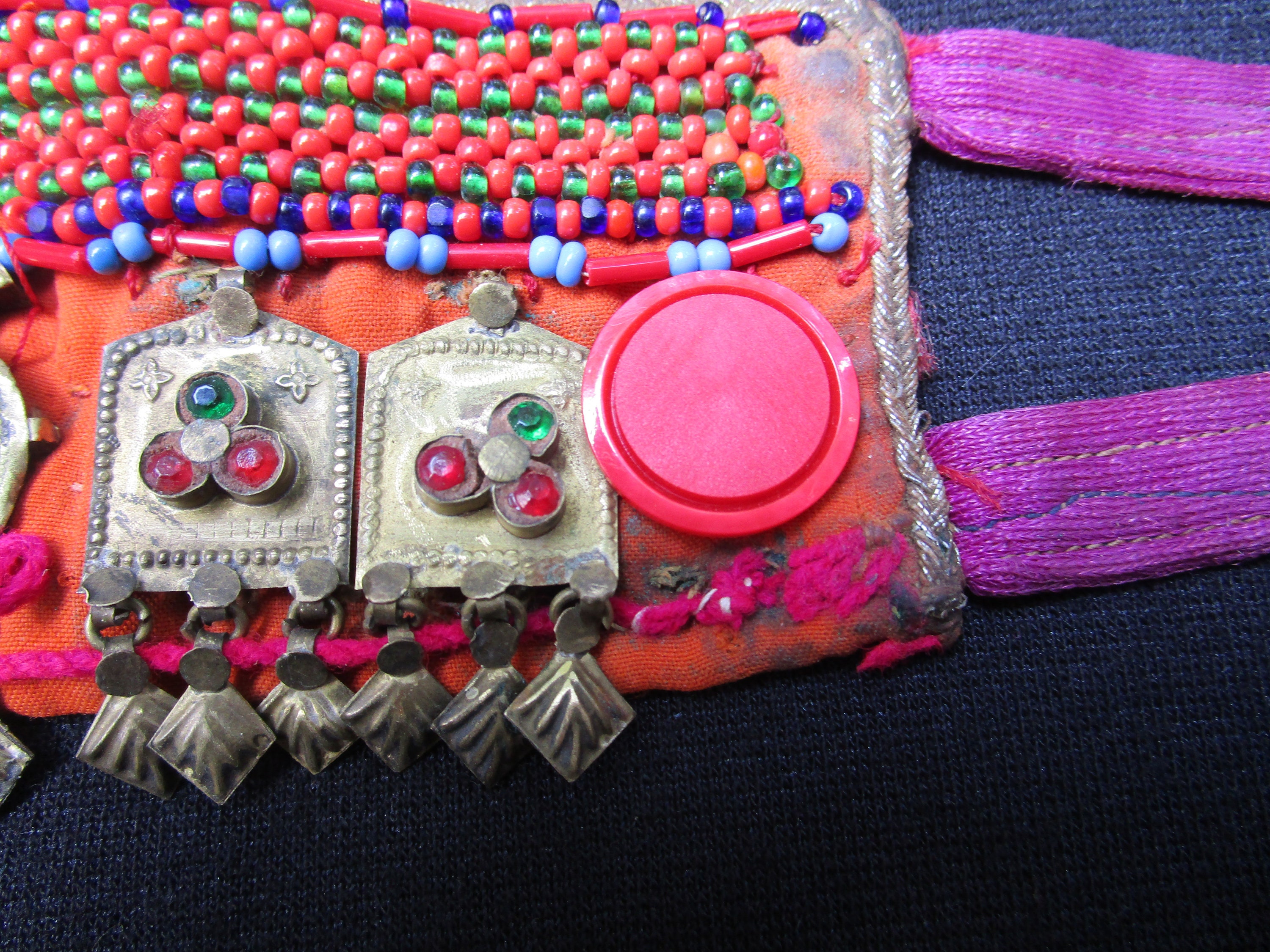 Afghan Kuchi Traditional Tribal Vintage Kuchi Unusual Boho Red Beaded ...