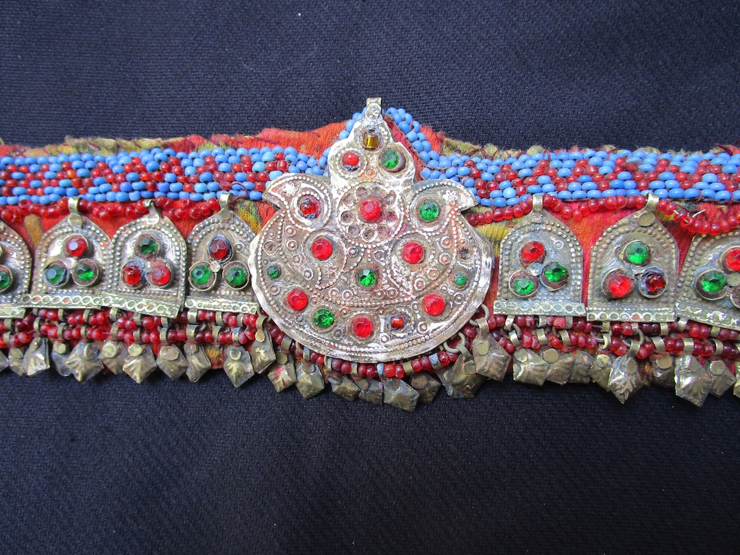 Afghan Kuchi Traditional Head Piece Ethnic "gold " Vintage Tribal Dance ...