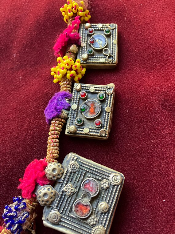 Kuchi afghan tribal vintage prayer box necklace dance… - Gem