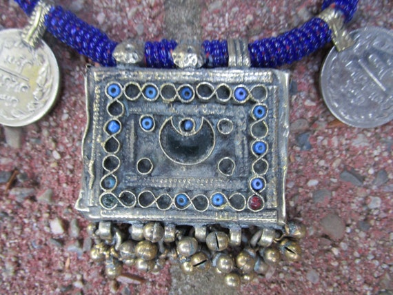 Kuchi tribal vintage prayer box necklace #160 … - Gem