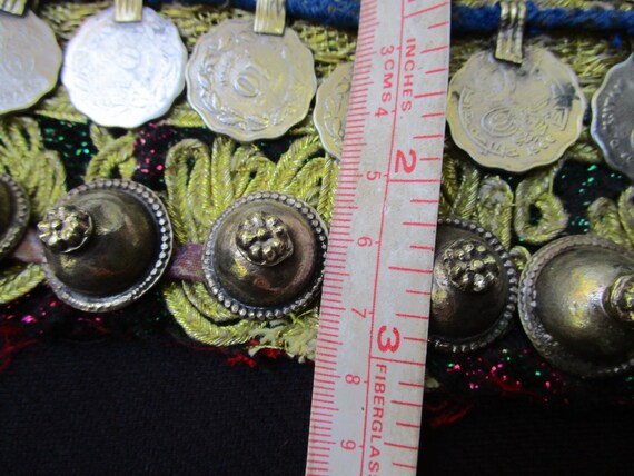 Afghan Kuchi tribal gold trim dome and coin vintage … - Gem