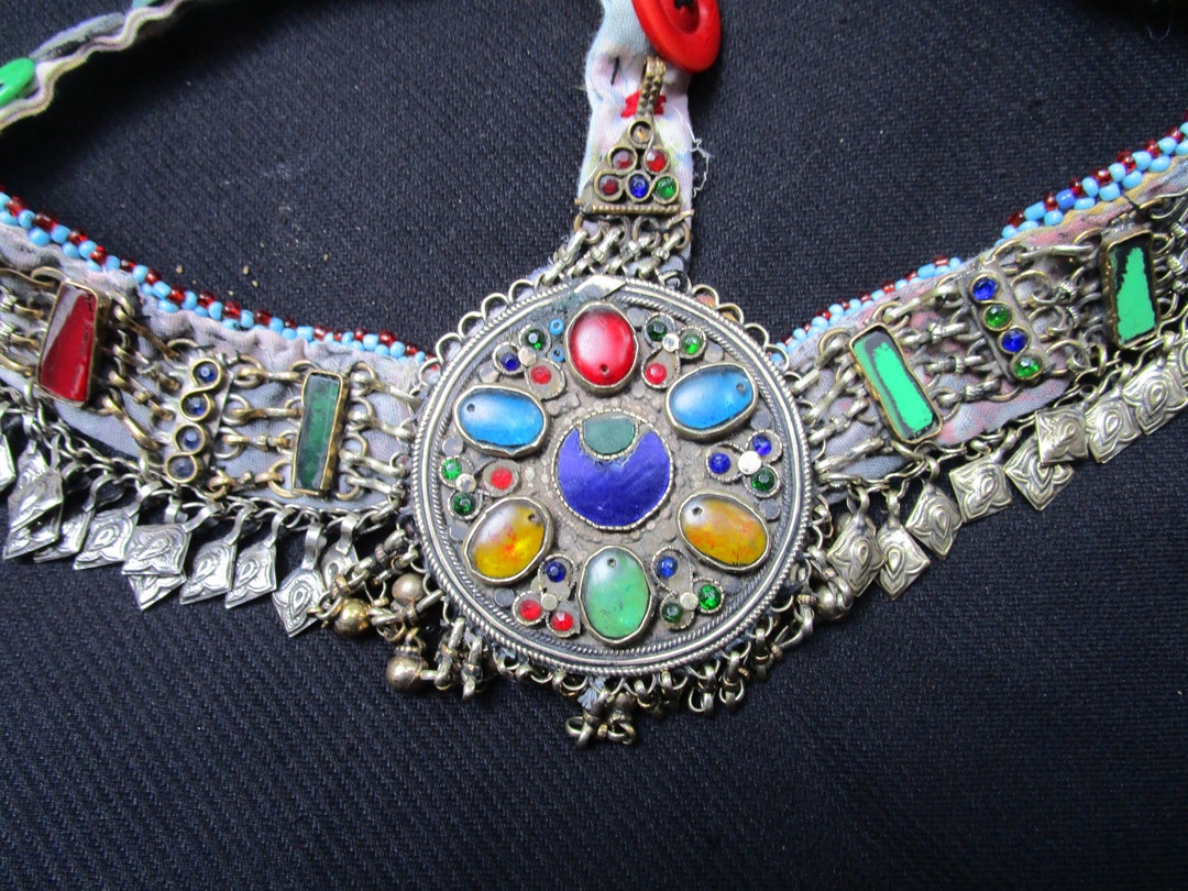 Afghan Kuchi Traditional Vintage Ethnic Tribal Costume Dance Head Piece ...