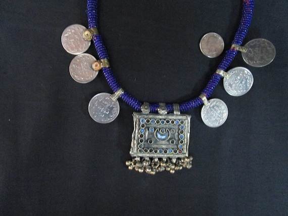 Kuchi tribal vintage prayer box necklace #160 … - Gem