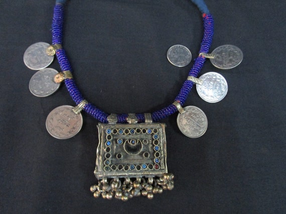 Kuchi tribal vintage prayer box necklace #160 … - Gem