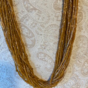 Nepal Newari “potey” Golden Glass Tube Vintage Traditional Bead ...