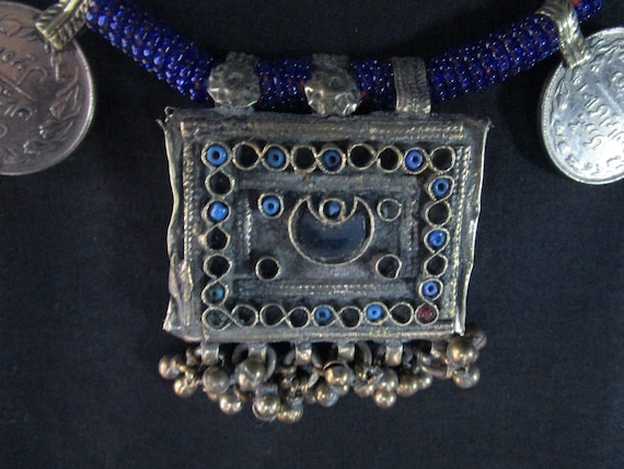 Kuchi tribal vintage prayer box necklace #160 … - Gem