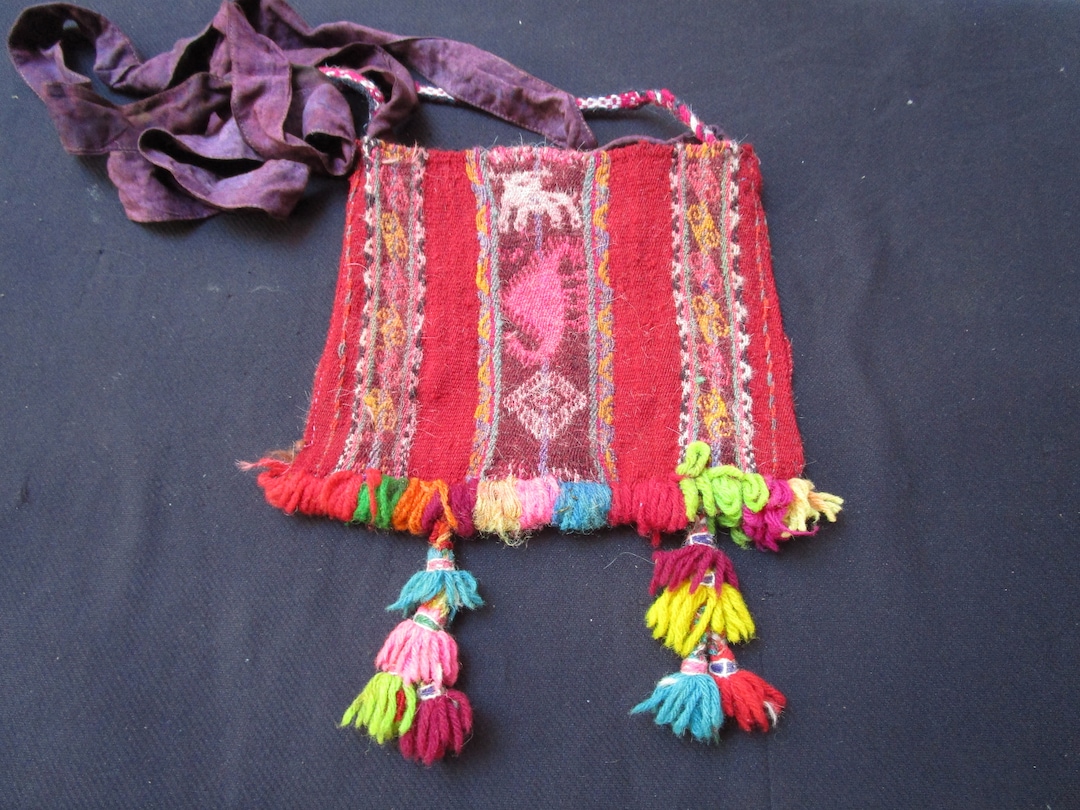 Bolivian Vintage Coca Leaf Chuspa Shaman Bag # 239 FREE Shippinbg in ...