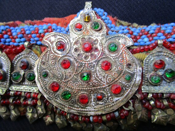 Afghan Kuchi traditional head piece ethnic "gold " vi… - Gem
