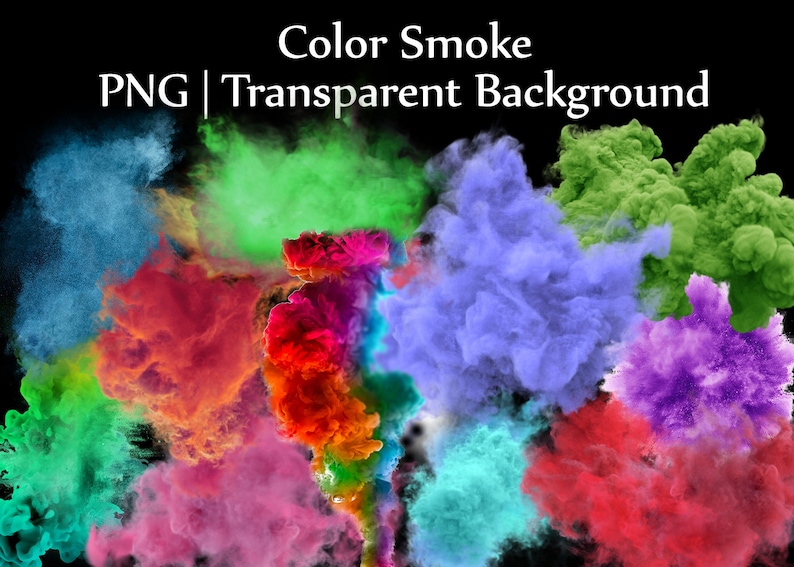 150 Smoke Bomb Overlays Smoke Bomb Colorful Smoke PNG File | Etsy