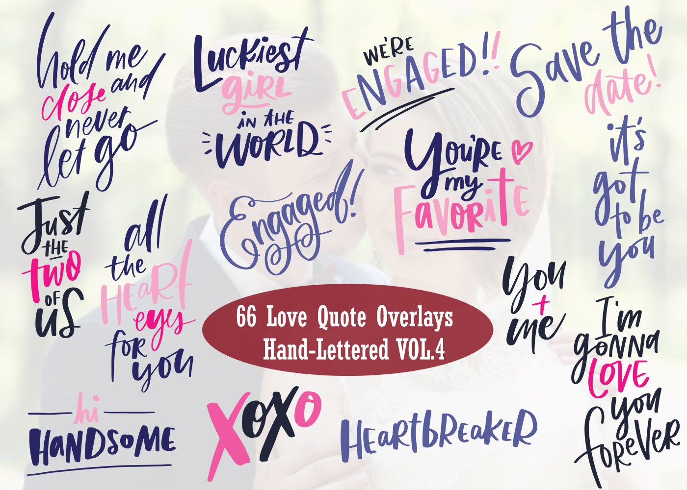 50 Love Quote Overlays VOL.4 Hand-lettered Photo Overlays | Etsy