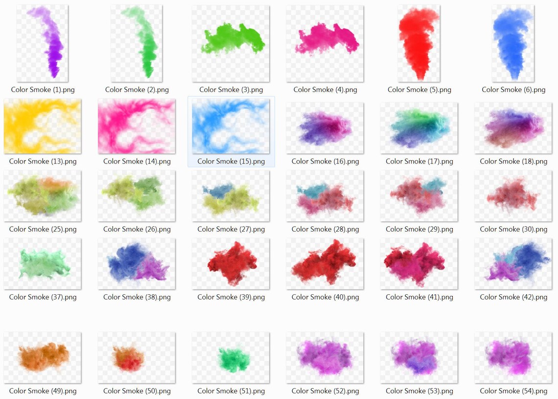 60 Smoke Bomb Overlays Smoke Bomb Colorful Smoke PNG File - Etsy
