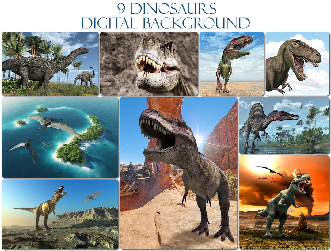 9 Dinosaur Digital Backdrop T-rex Rex Dinosaur Digital - Etsy