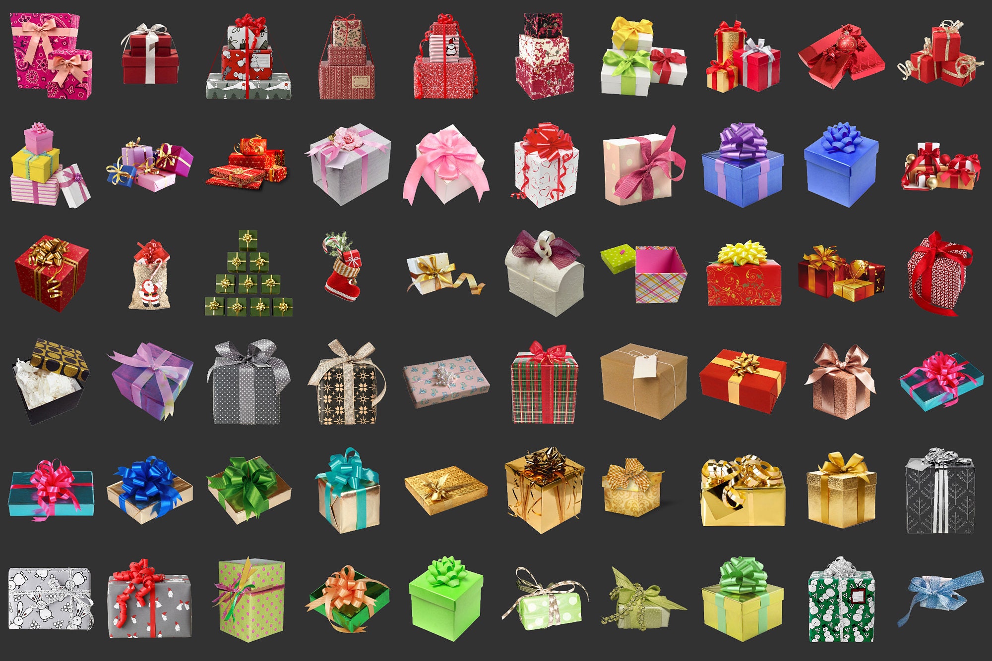 110 Christmas Gift Box Overlays Photoshop Overlay Photo - Etsy