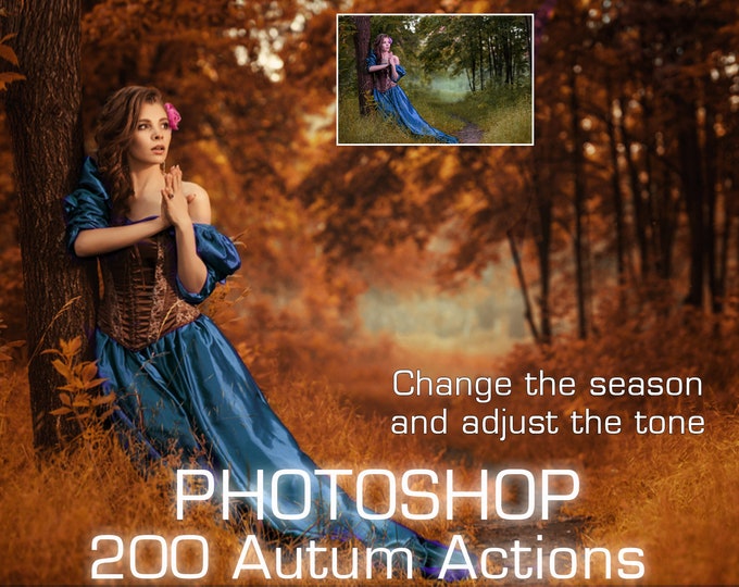 200 Autumn Photoshop Actions, Fall Autumn Filters, Warm Outdoor Photo ...