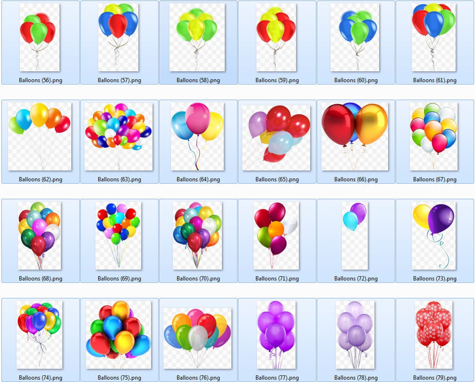 105 Balloons Photo Overlays Vol.1 Photography Overlays - Etsy Canada