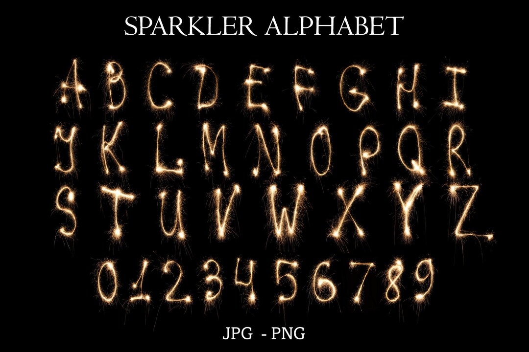 Sparklers Alphabet Photo Overlays, Sparkler Letter, Spark Light Effects ...