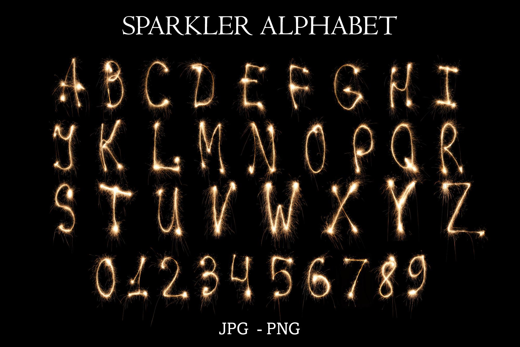 Sparklers Alphabet Photo Overlays, Sparkler Letter, Spark Light Effects ...