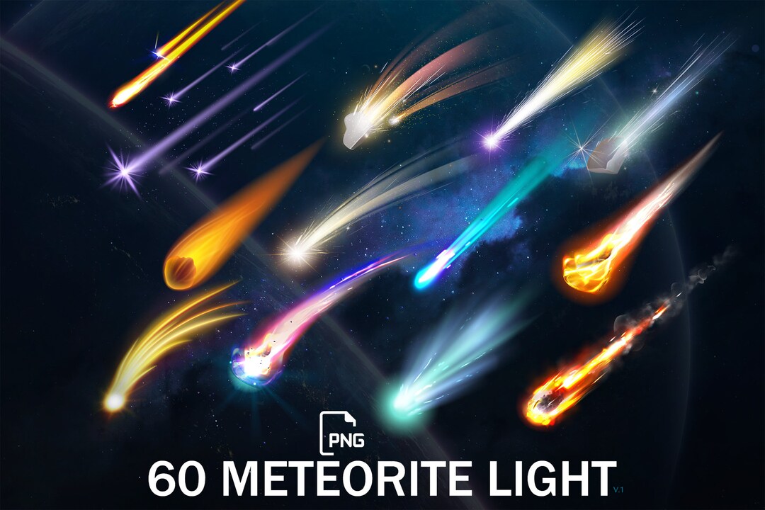 60 Meteorite Light, Come Fall, Galaxy Star Glowing, Burning Comet ...