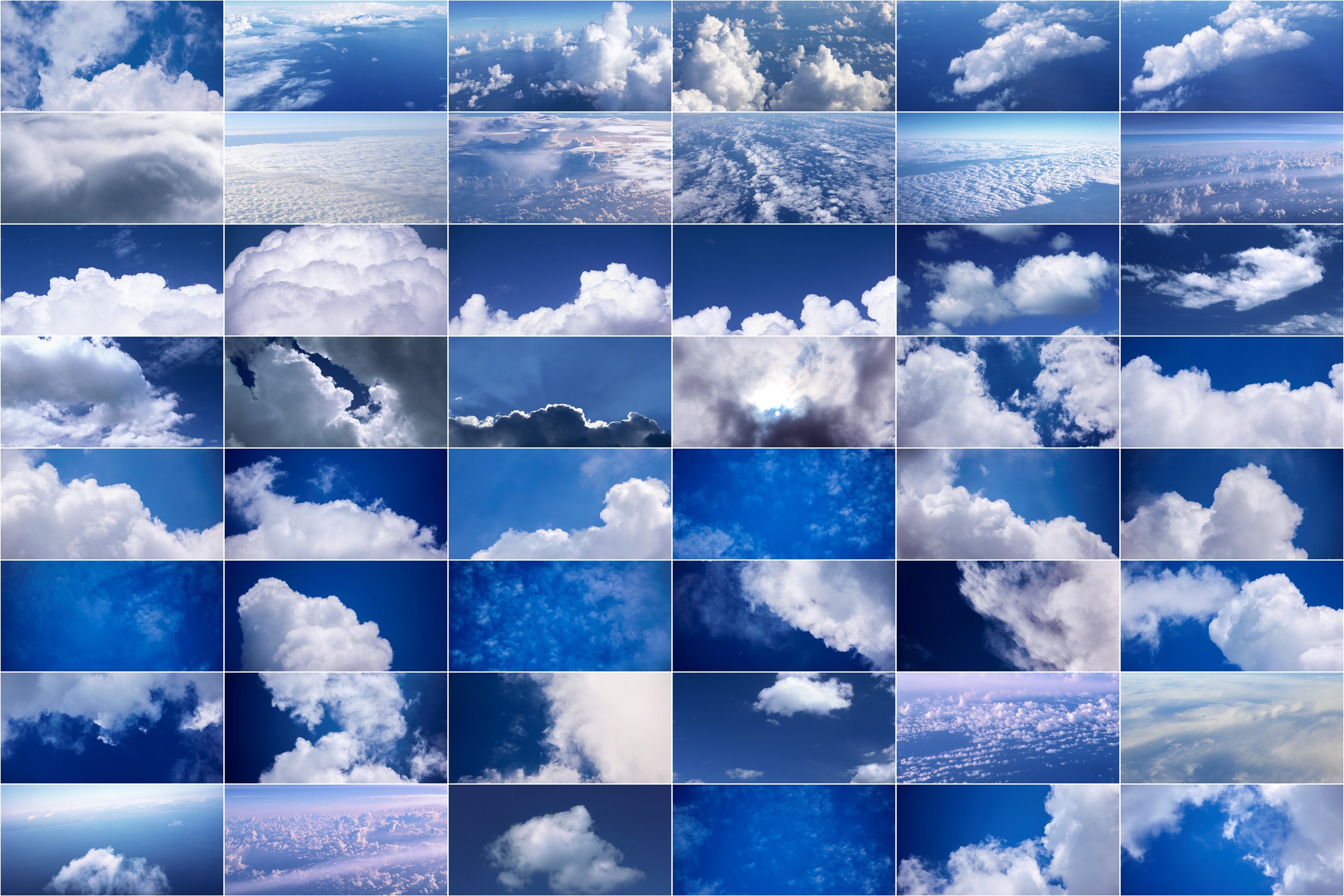 220 Blue Sky Overlays Dramatic Sky Overlay Cloud Overlay | Etsy