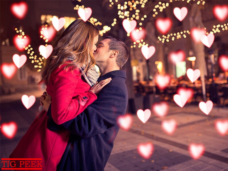 92 Valentine Hearts Bokeh Photo Overlays Romantic Overlays - Etsy