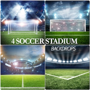 4 Football Stadium Backdrop, Soccer Goal Background, Sports Stadium ...