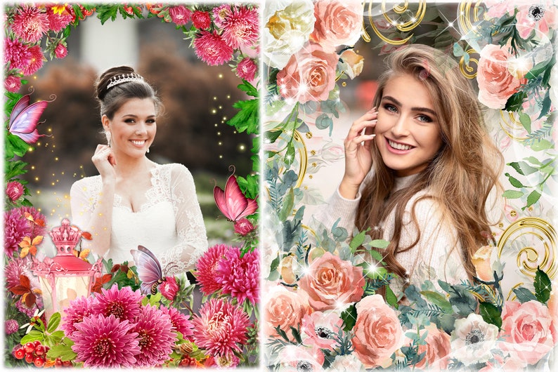 60 Flower Frames Spring Flowering Summer Flowers Roses - Etsy