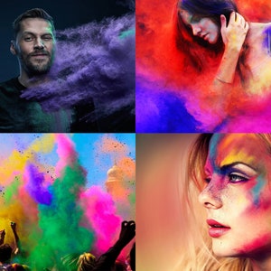 180 Explosion of Colored Powder, Holy Powder Texture, Colored Explosion ...