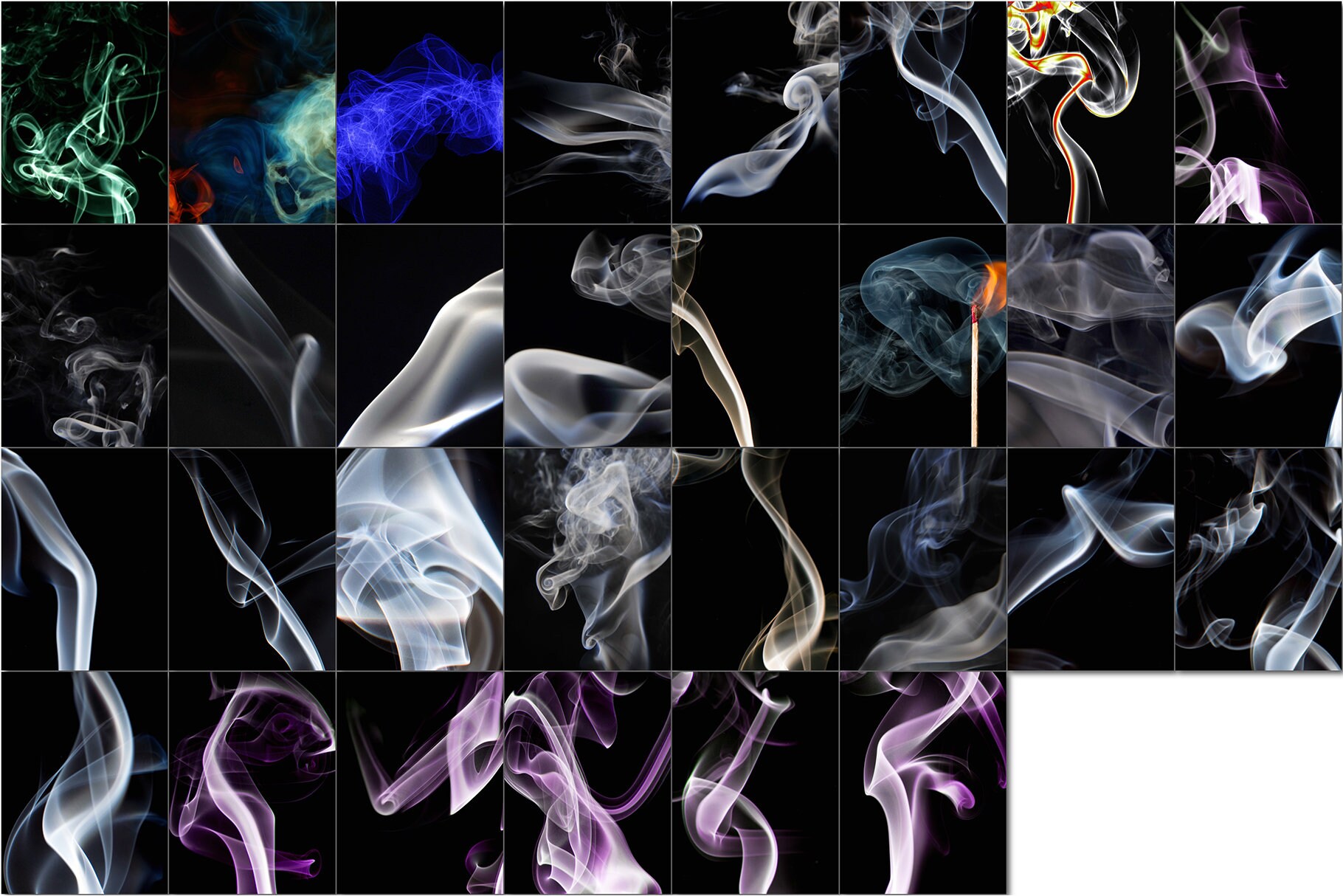 30 Color Abstract Smoke Overlays Color Smoke Colorful Smoke - Etsy