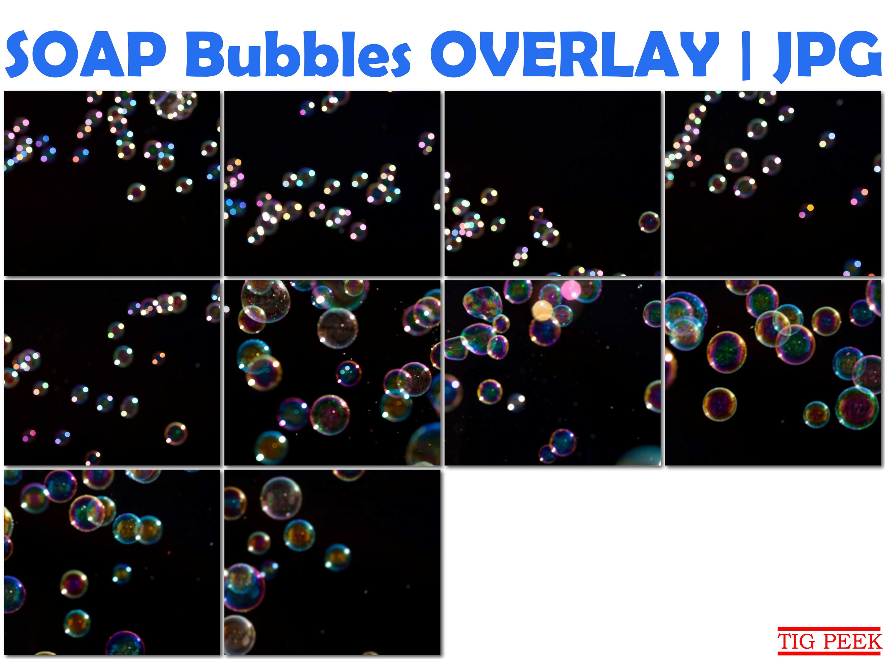 160 Bubbles Photoshop Overlays Soap Bubbles Overlay PNG | Etsy