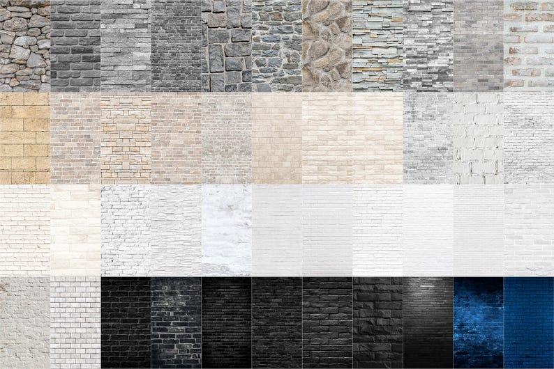 200 Stone Brick Wall Textures, Seamless Concrete Rustic Patterns ...