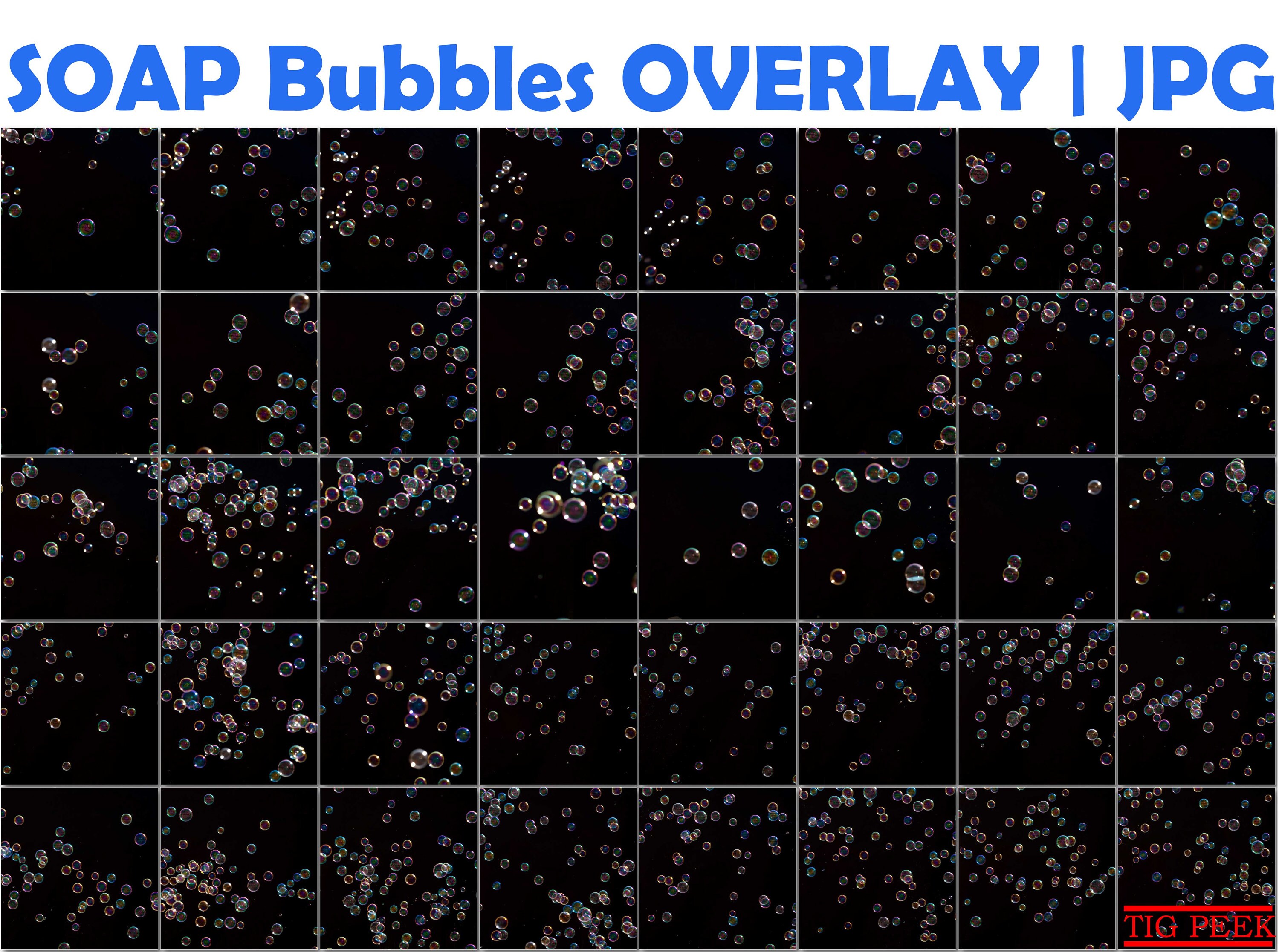 160 Soap Bubbles Photo Overlays, Realistic Bubbles Floating Effect, PNG ...
