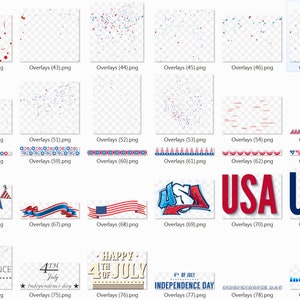 200 USA Digital Overlays 4th of July Independence Day, 4th Digital ...