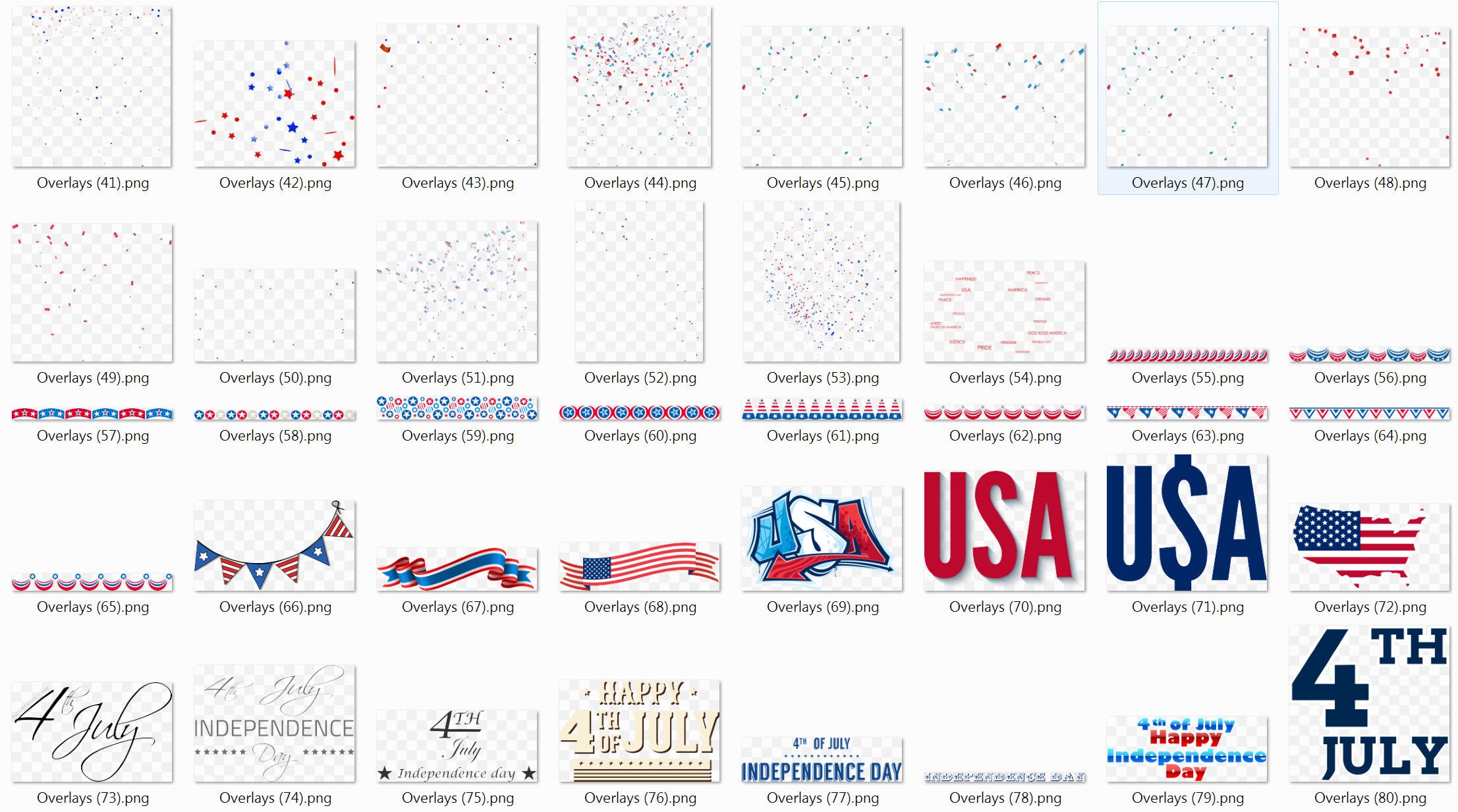 200 USA Digital Overlays 4th of July Independence Day 4th - Etsy