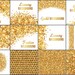 12 Golden Backgrounds, Gold Confetti Digital Paper, Party Festive ...