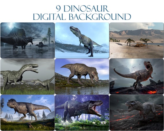 9 Dinosaur Digital Backdrop T-rex Rex Dinosaur Digital | Etsy