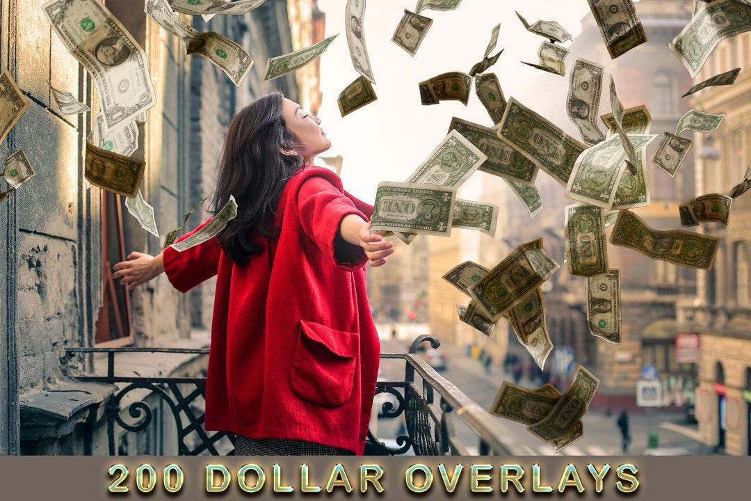 200 Money Overlays, Photoshop Overlays, Cash Overlays, American USD ...
