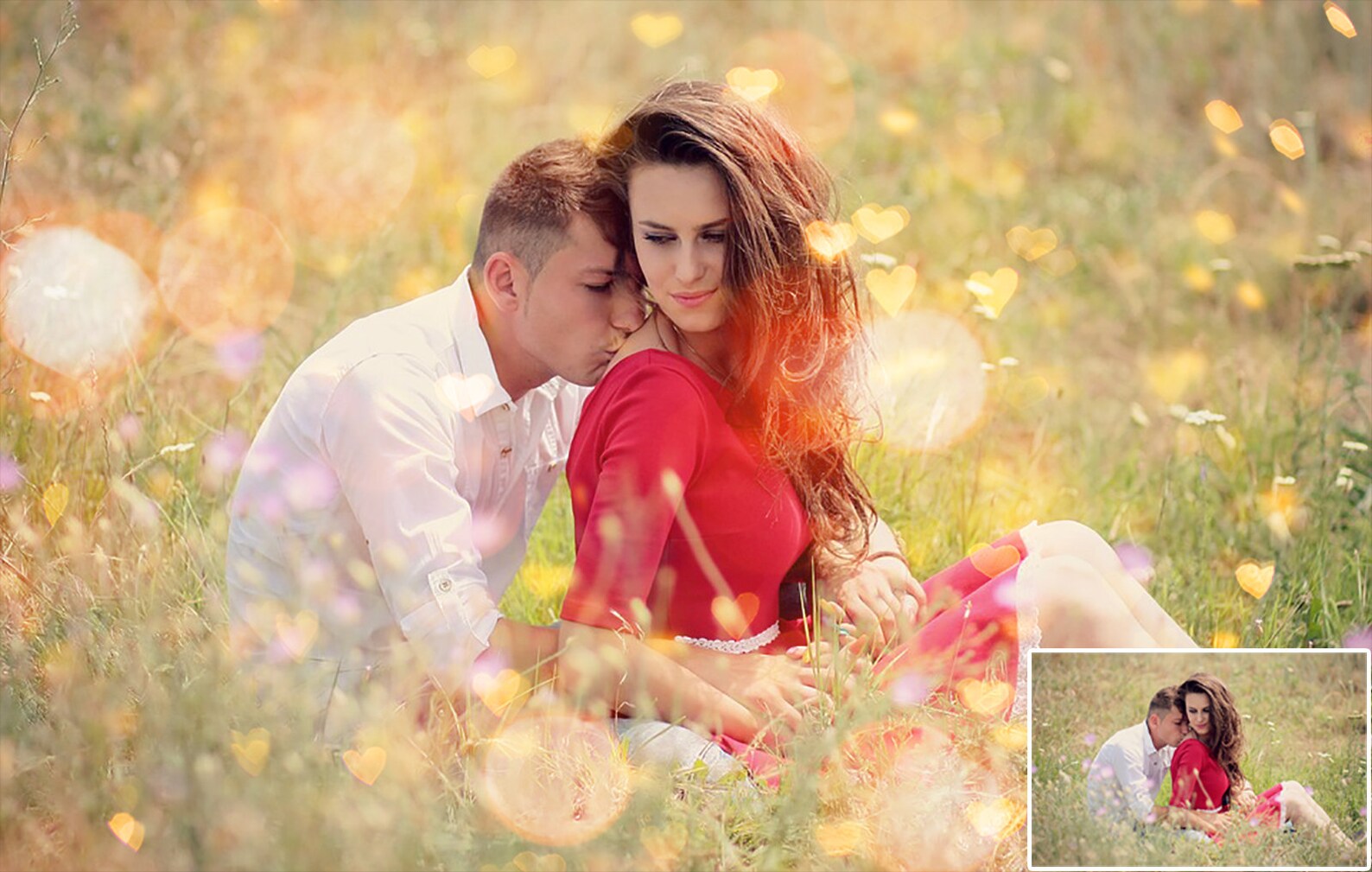 240 Valentine Hearts & Bokeh Photo Overlays for Photoshop, Digital ...