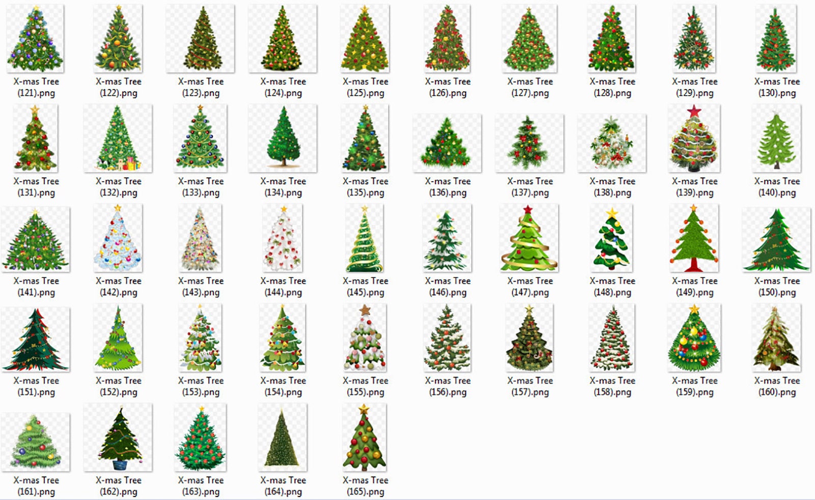 175 Christmas Tree Clipart Christmas Tree Overlays for - Etsy