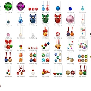 65 Christmas Balls Clipart, Christmas Baubles, Christmas Ornaments ...