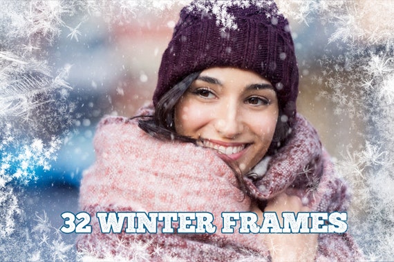 32 Winter Frames Snow Digital Borders Christmas Overlays | Etsy