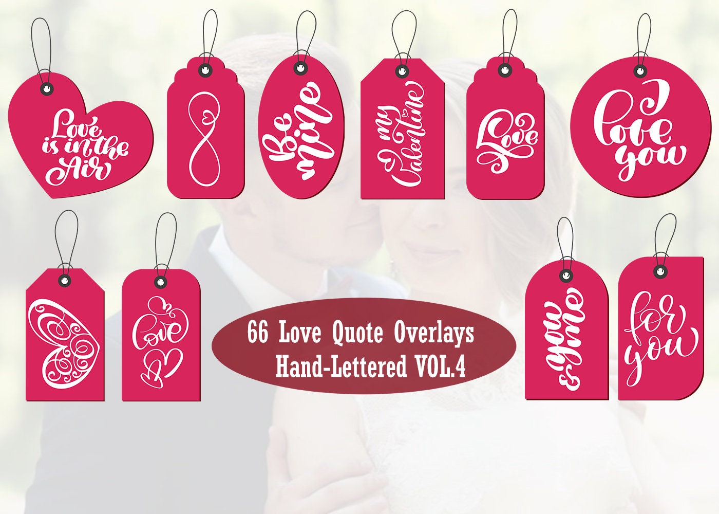 50 Love Quote Overlays VOL.4 Hand-lettered Photo Overlays | Etsy