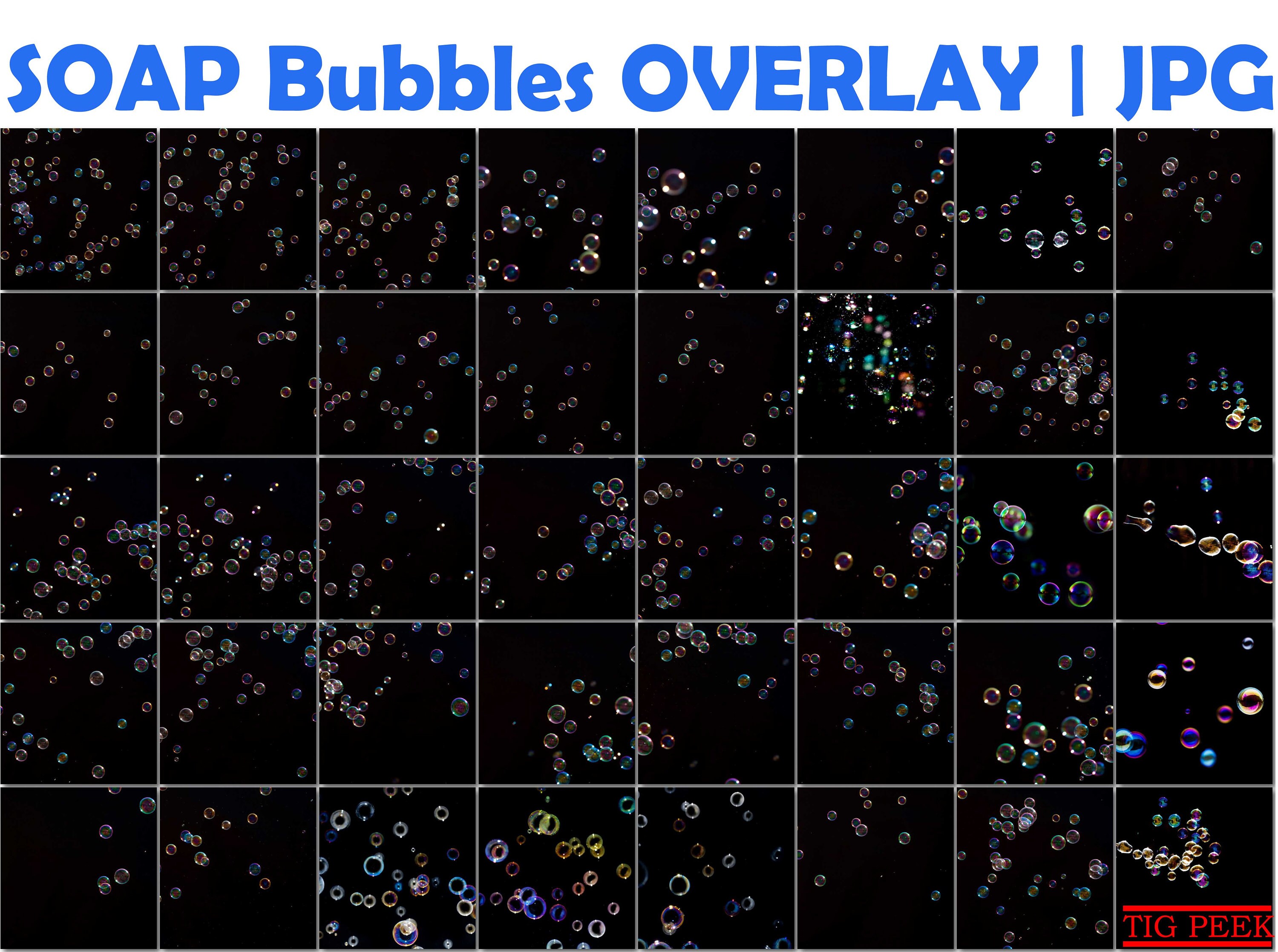 160 Bubbles Photoshop Overlays Soap Bubbles Overlay PNG | Etsy